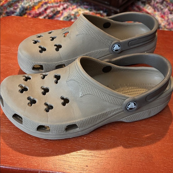 CROCS | Shoes | Crocs Light Green Slip On Clogs With Disney Mickey Head ...